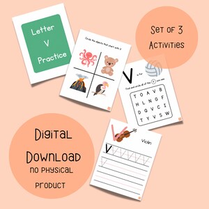 Letter V Activity Printable - Preschool Printable - Kindergarten ...