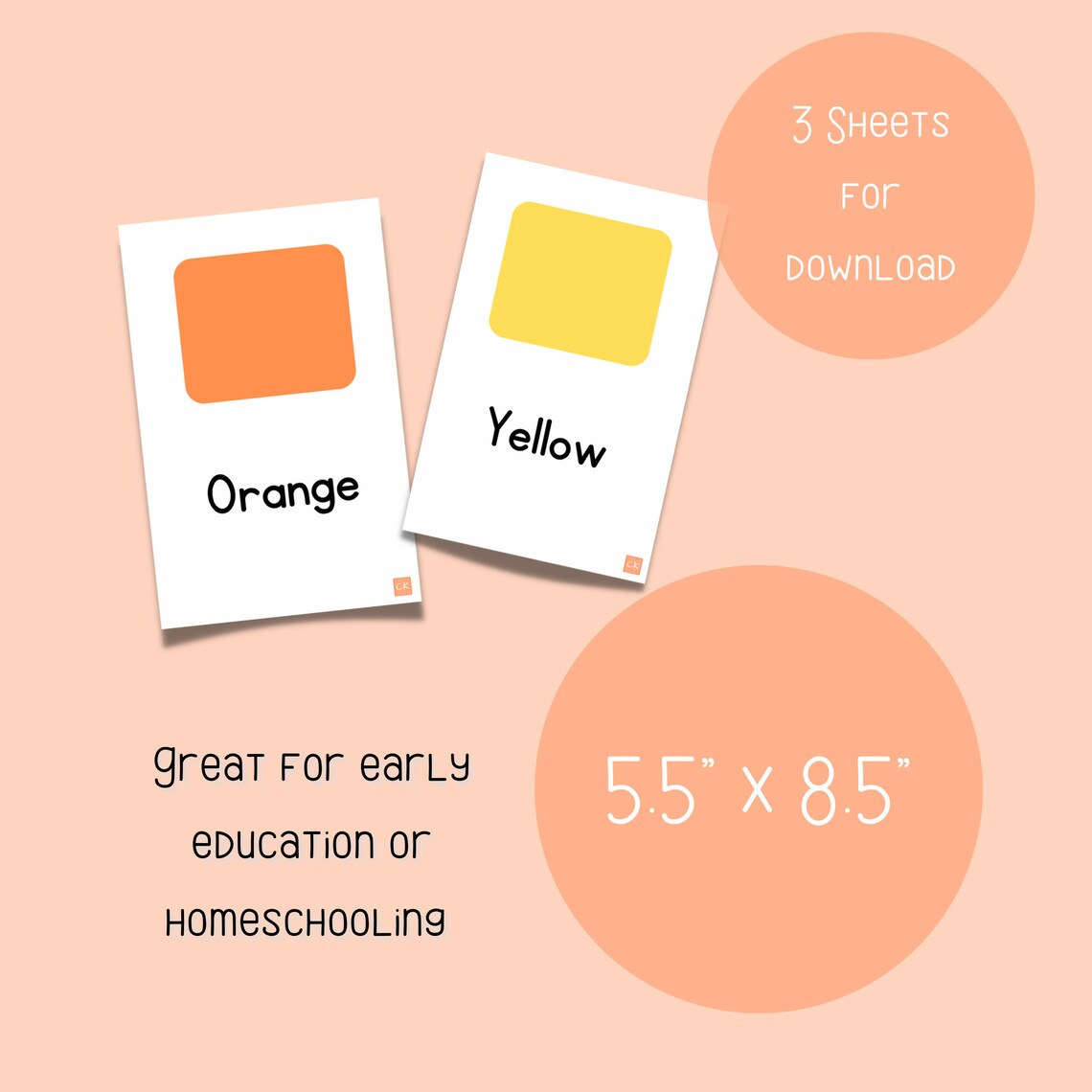 Color Card Printable - Preschool Printable - Kindergarten Printable ...