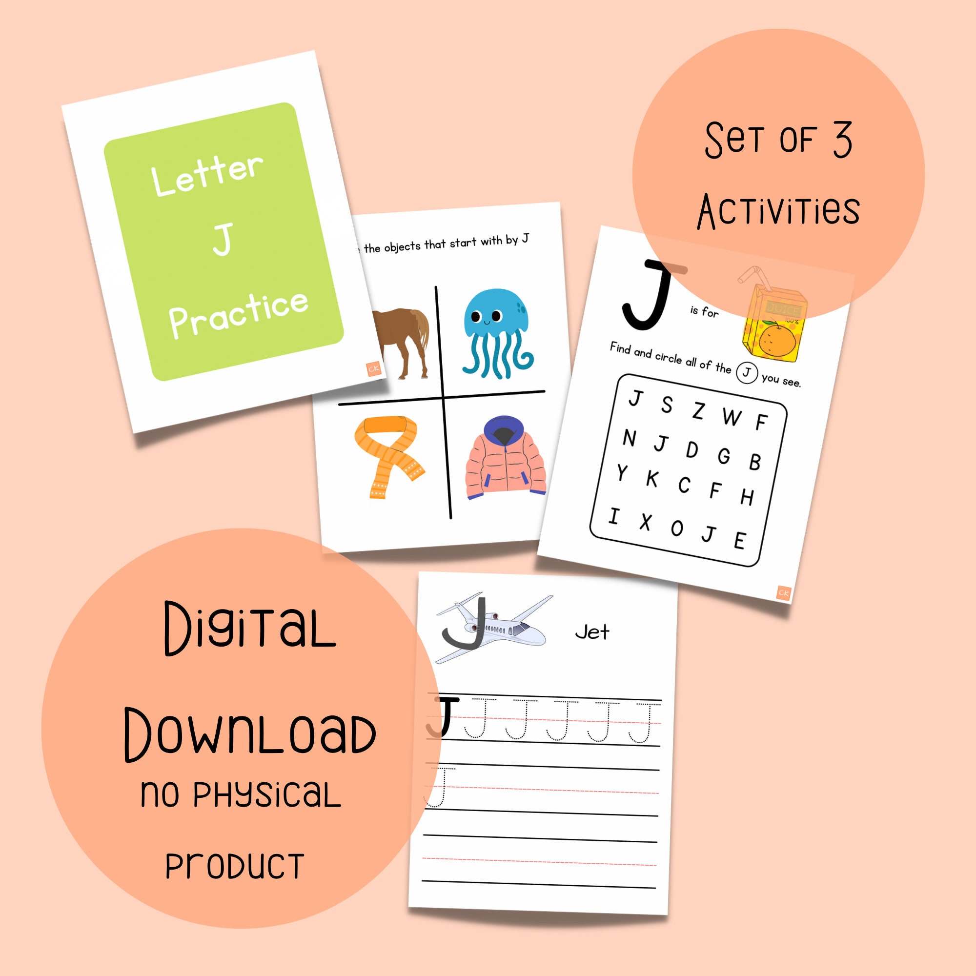 Letter J Activity Printable - Preschool Printable - Kindergarten ...