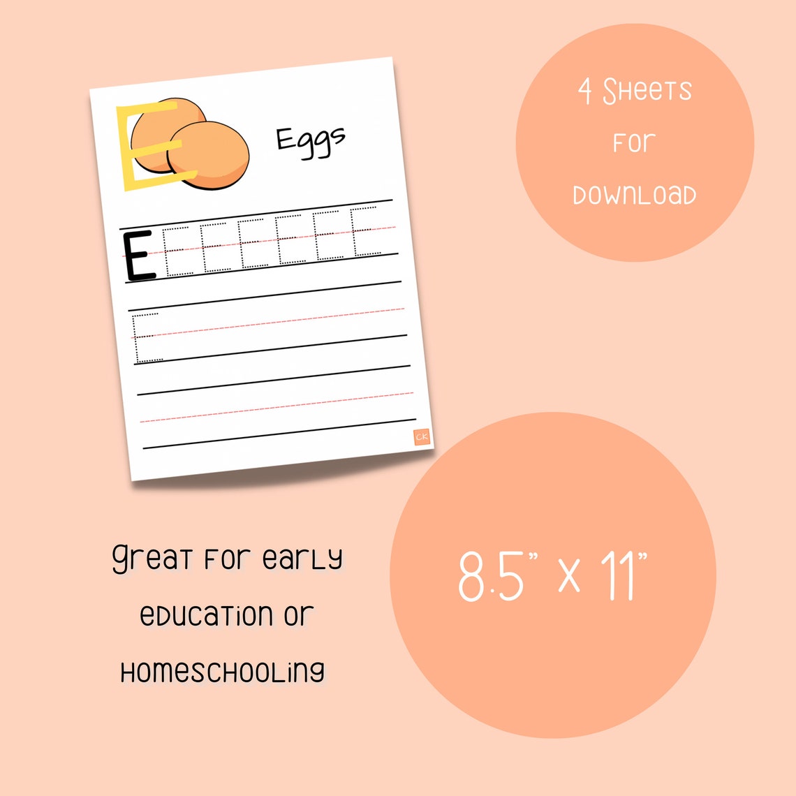 Letter E Activity Printable Preschool Printable - Etsy