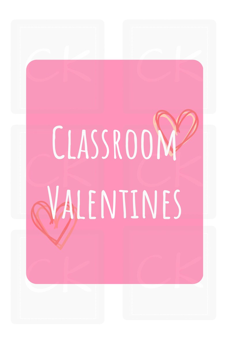 Valentines for Classrooms Printable Valentine's Day Cards for Students ...
