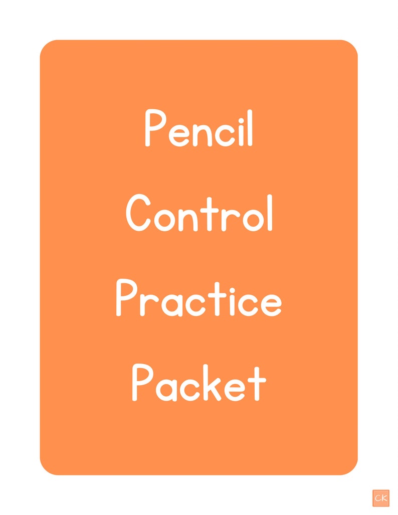 Pencil Control Activity Printable Preschool Printable - Etsy