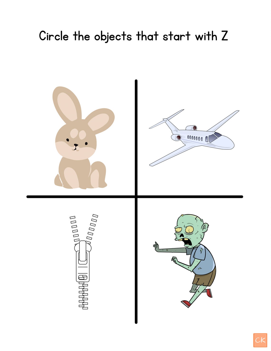 Letter Z Activity Printable Preschool Printable - Etsy