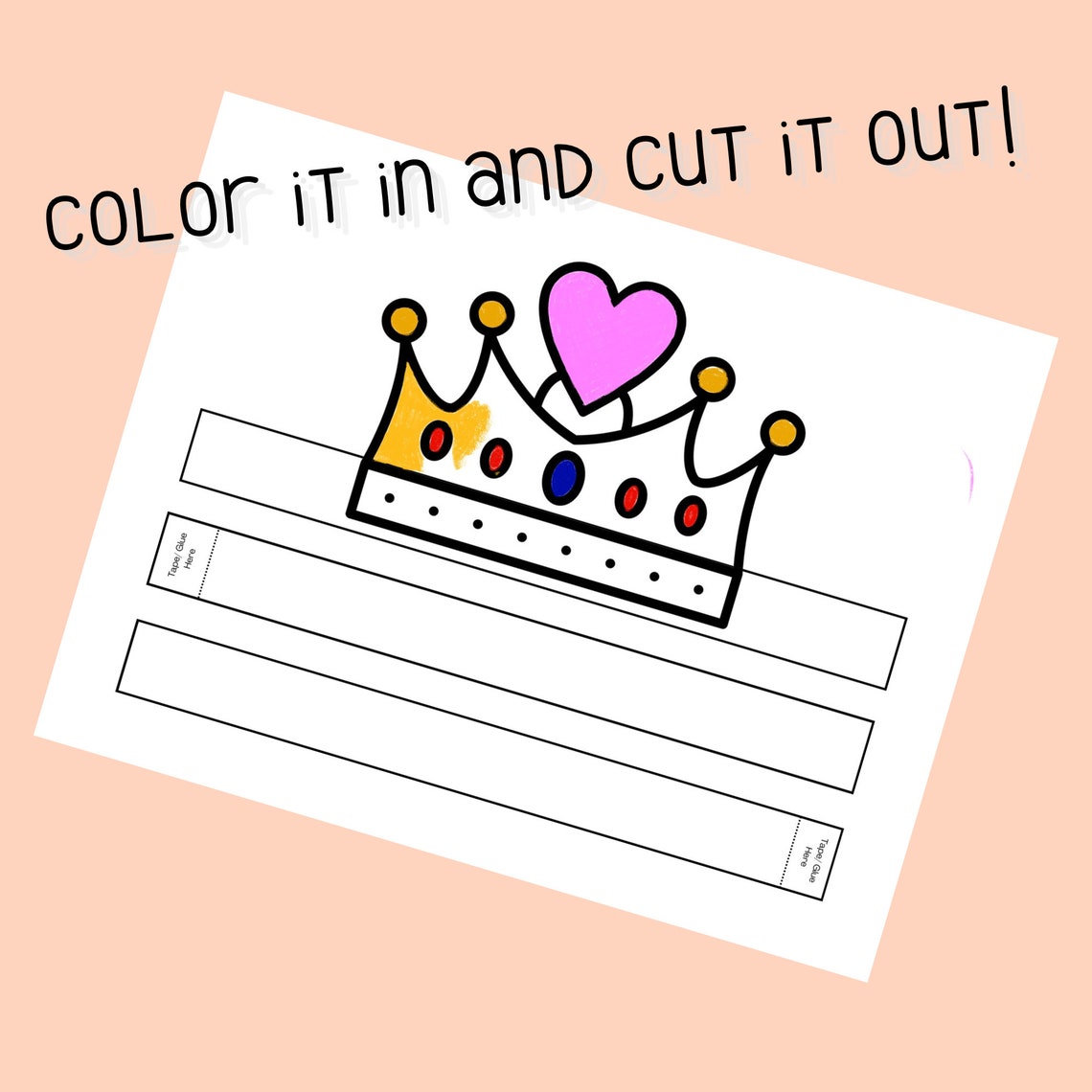 Kids Crown Printable - Coloring Printable - Printable Toddler Activity ...