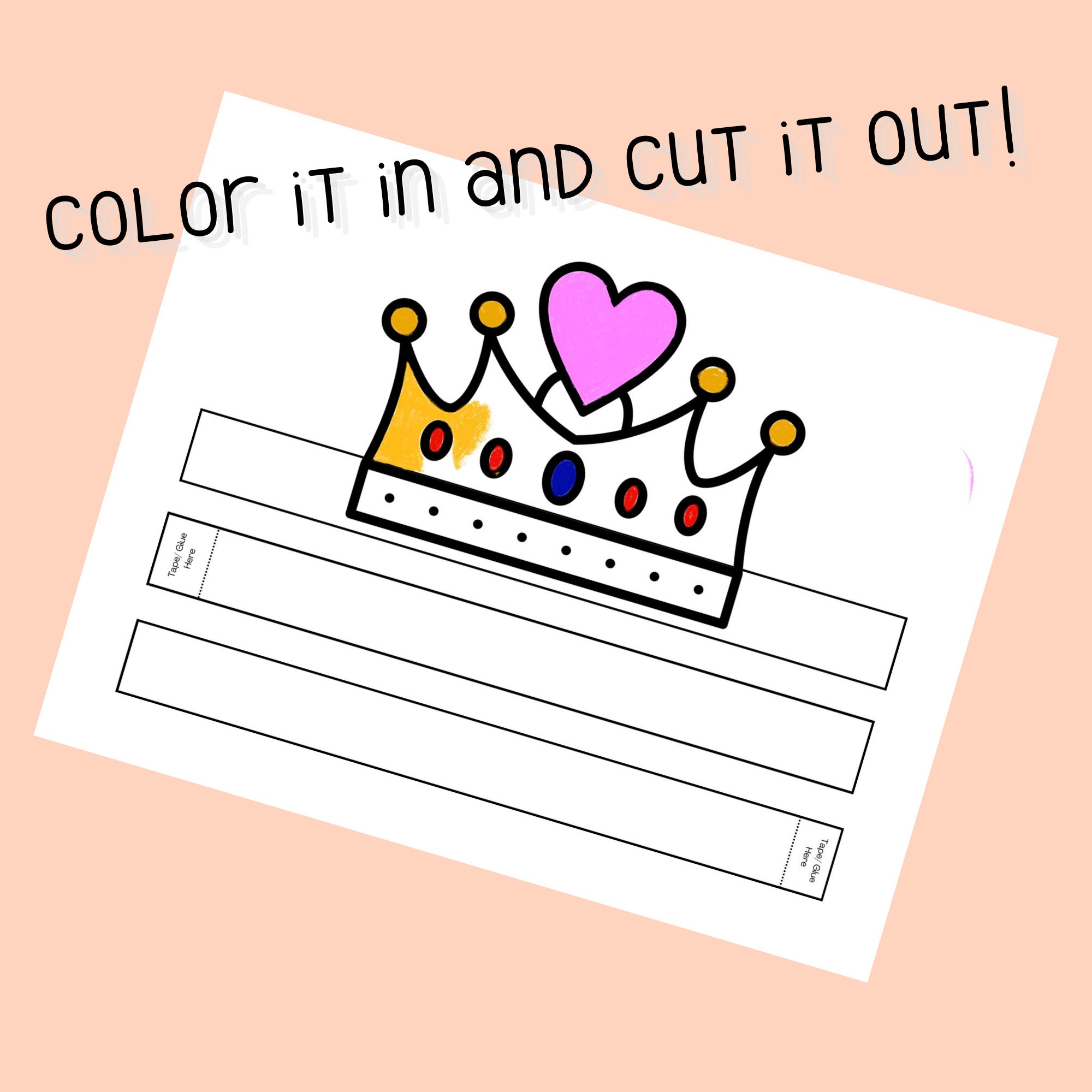 Kids Crown Printable Coloring Printable Printable Toddler Activity ...