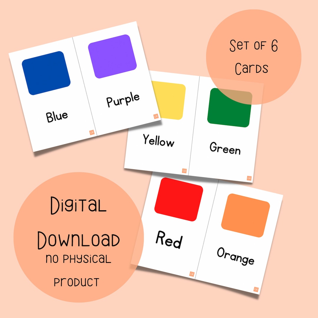 Color Card Printable - Preschool Printable - Kindergarten Printable ...