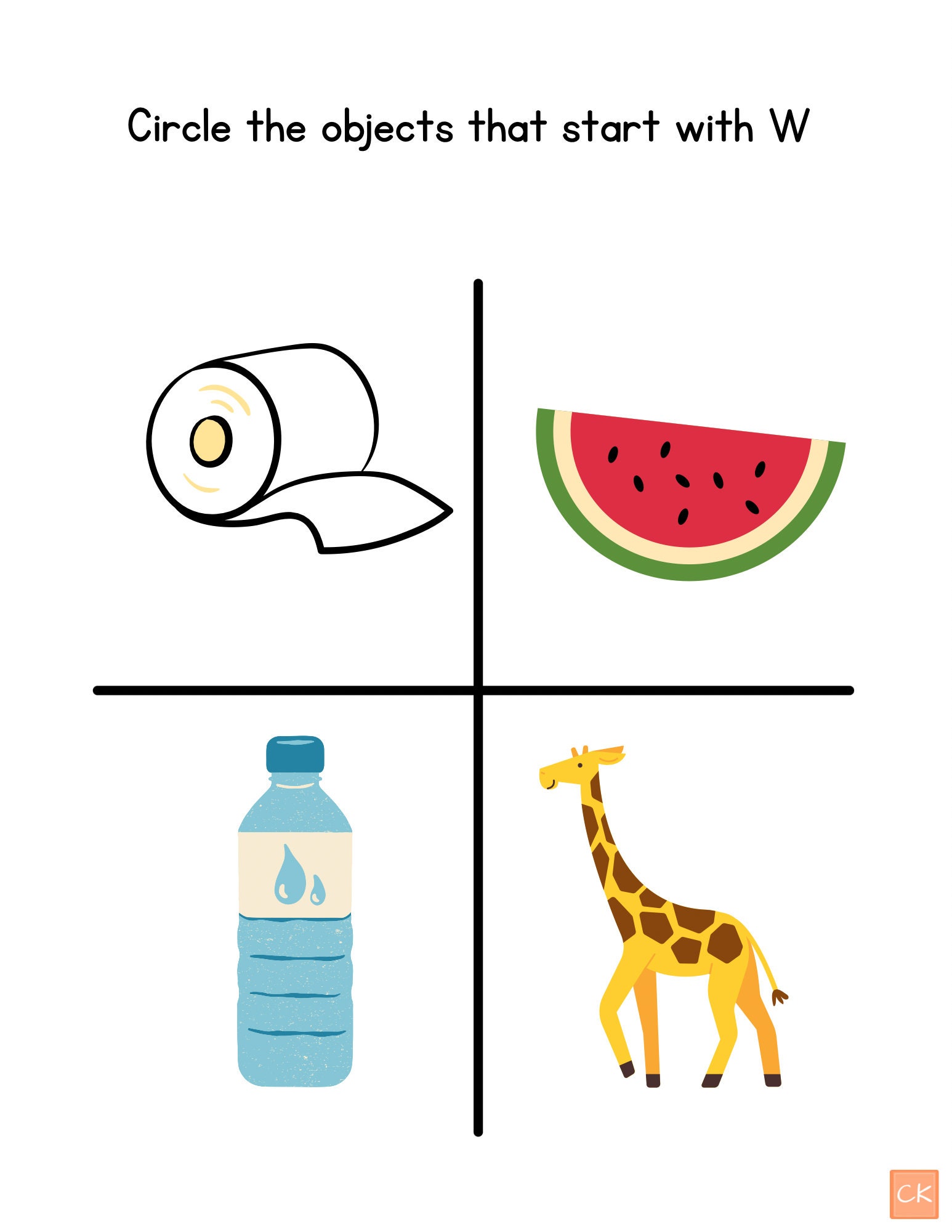 Letter W Activity Printable - Preschool Printable - Kindergarten ...