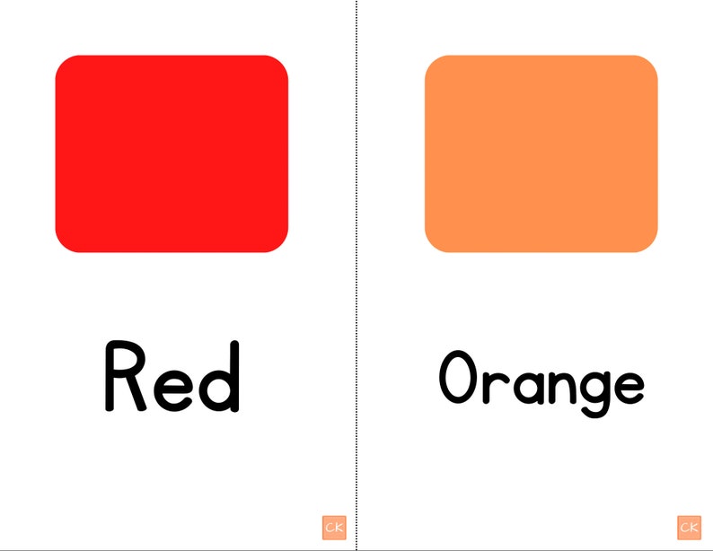 Color Card Printable - Preschool Printable - Kindergarten Printable ...