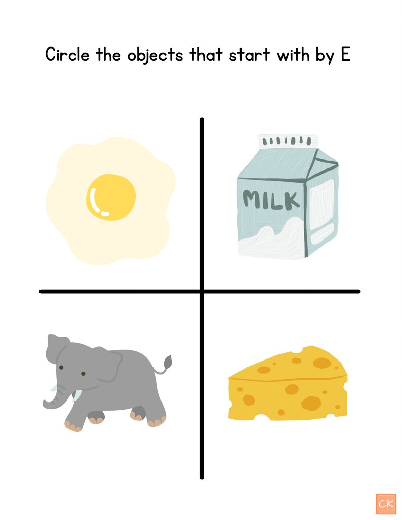 Letter E Activity Printable Preschool Printable Kindergarten Printable ...