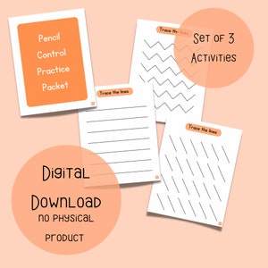 Pencil Control Activity Printable - Preschool Printable - Kindergarten ...