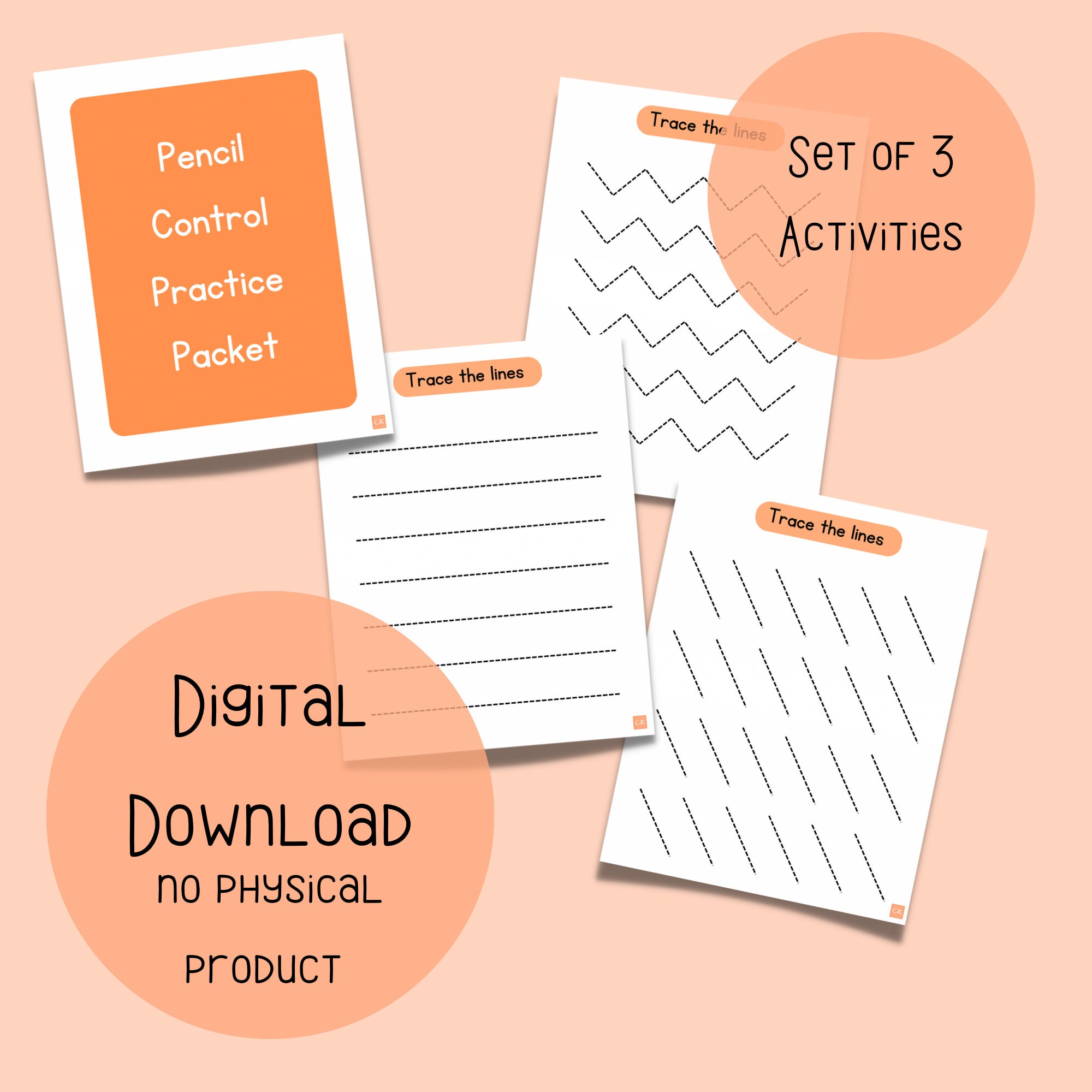 Pencil Control Activity Printable Preschool Printable Kindergarten ...