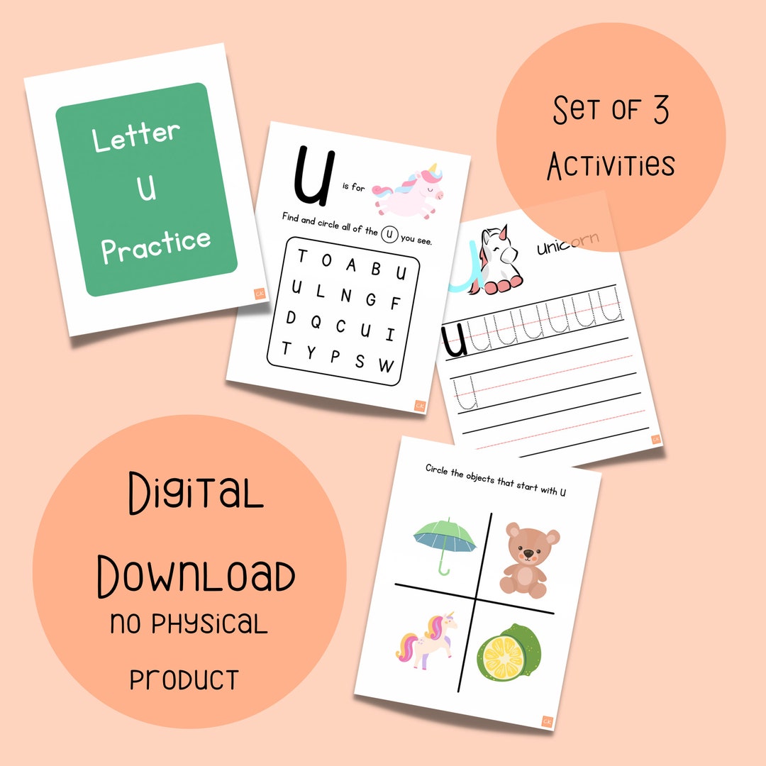 Letter U Activity Printable - Preschool Printable - Kindergarten ...