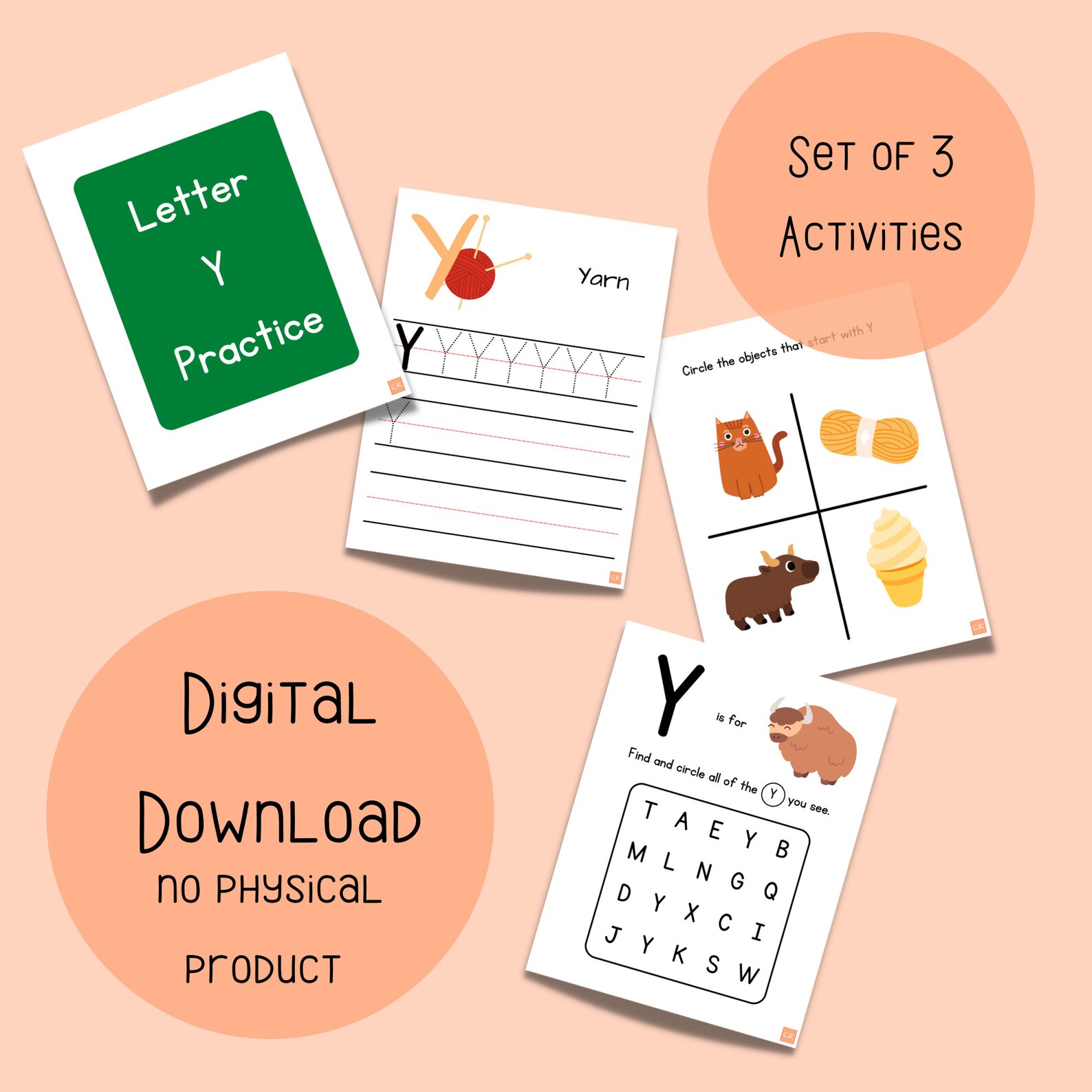 Letter Y Activity Printable - Preschool Printable - Kindergarten ...