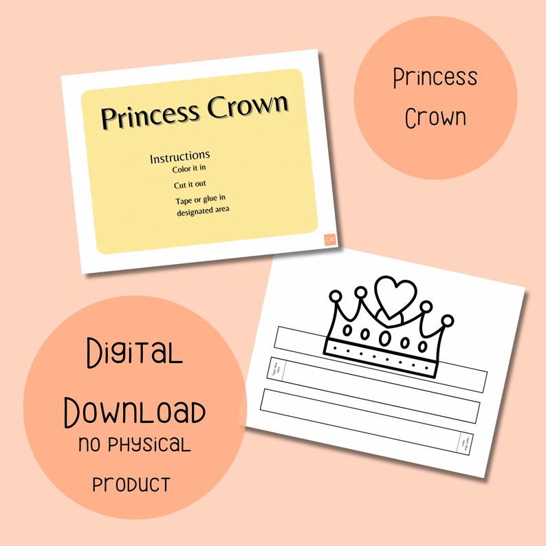 Kids Crown Printable - Coloring Printable - Printable Toddler Activity ...