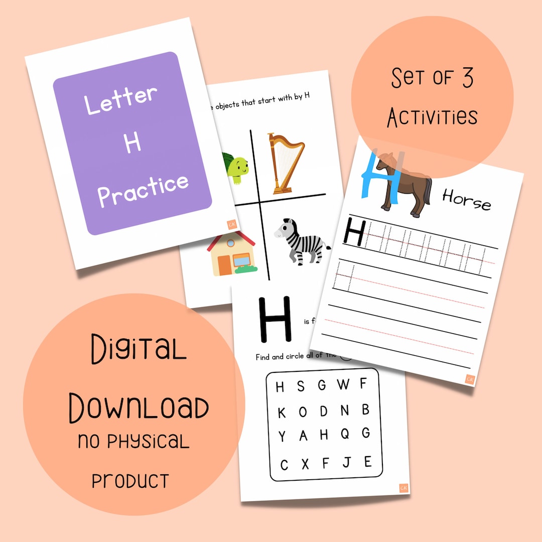Letter H Activity Printable - Preschool Printable - Kindergarten ...