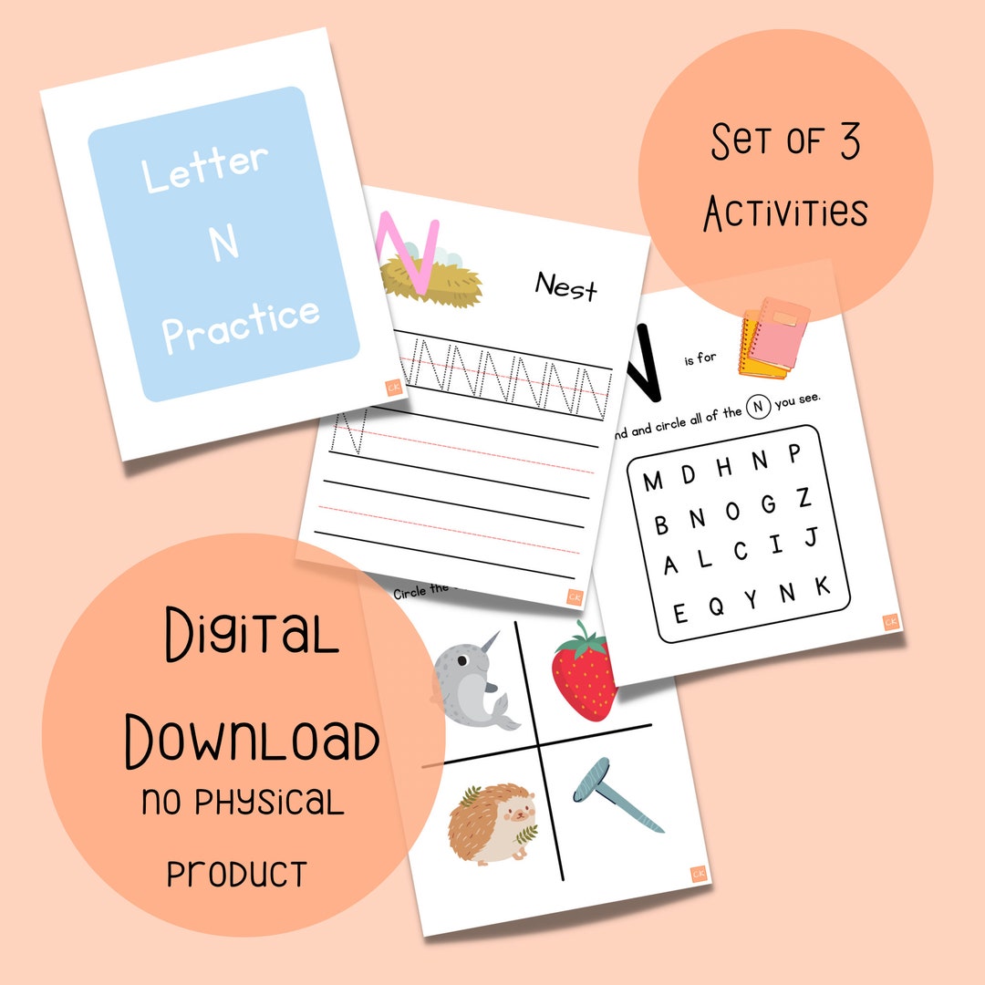 Letter N Activity Printable - Preschool Printable - Kindergarten ...