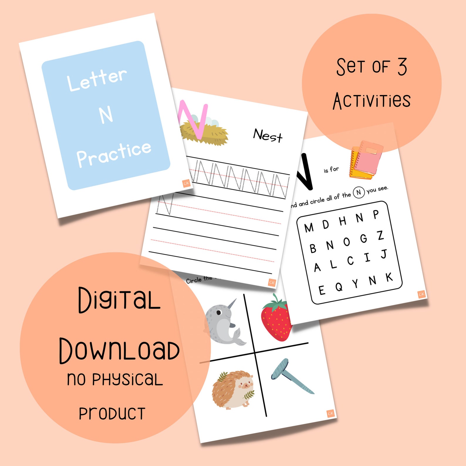 Letter N Activity Printable - Preschool Printable - Kindergarten ...
