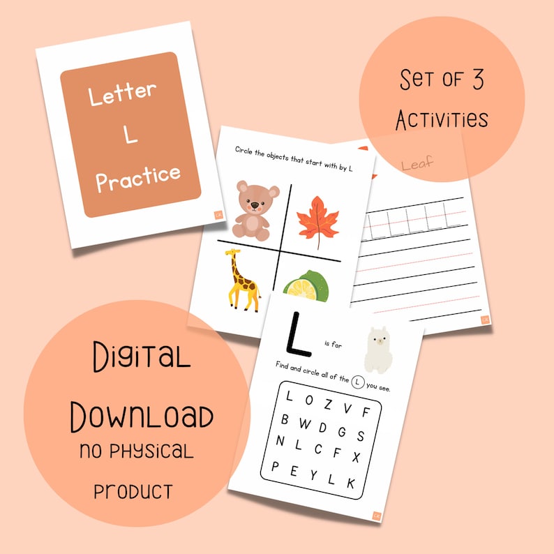 Letter L Activity Printable - Preschool Printable - Kindergarten ...