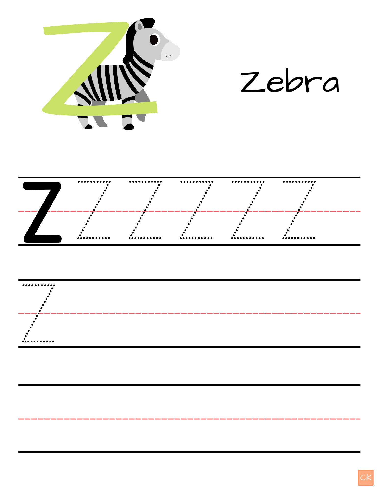 Letter Z Activity Printable Preschool Printable Kindergarten Printable ...