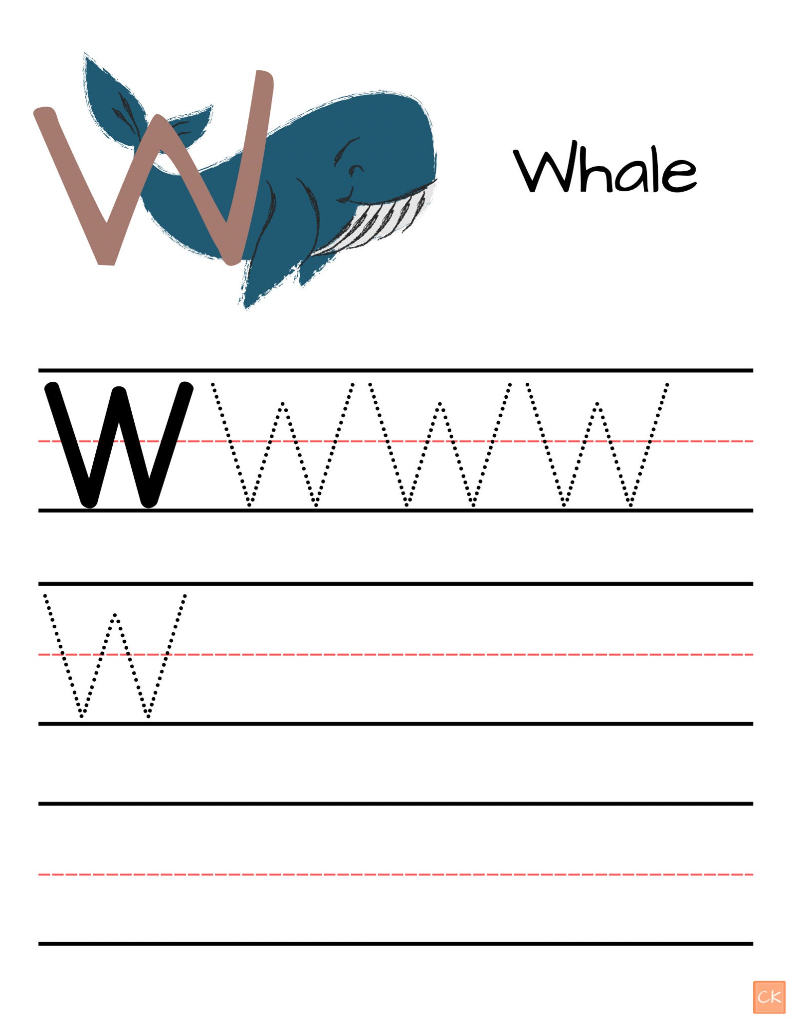 Letter W Activity Printable - Preschool Printable - Kindergarten ...