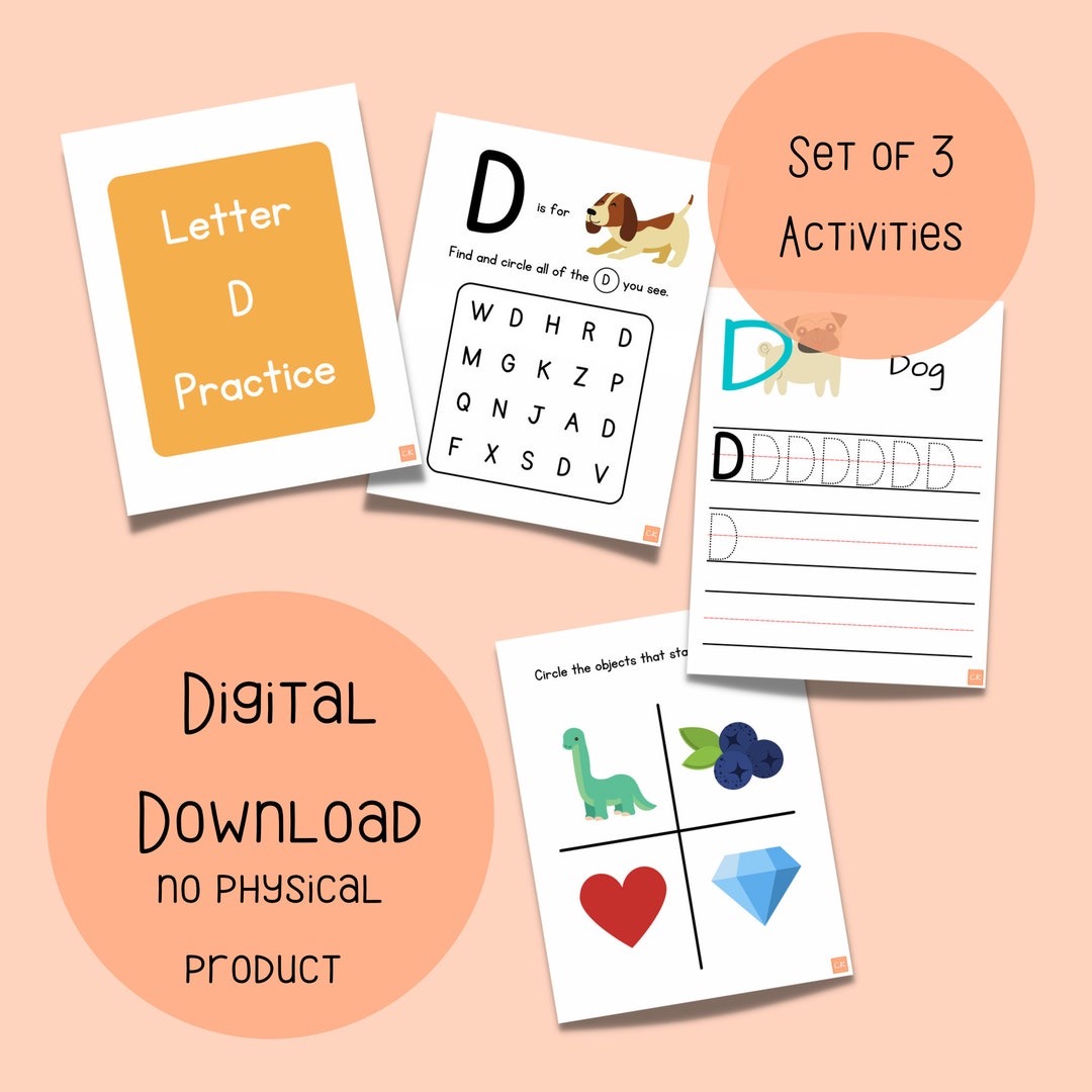 Letter D Activity Printable - Preschool Printable - Kindergarten ...