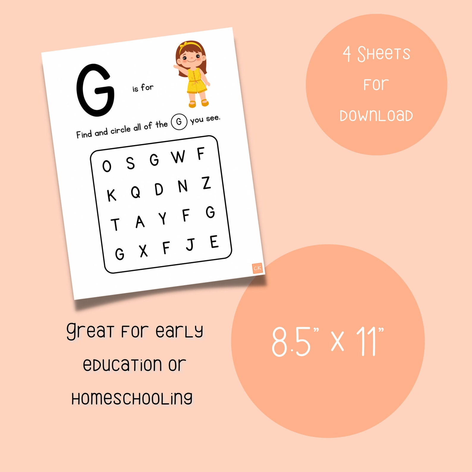 Letter G Activity Printable - Preschool Printable - Kindergarten ...