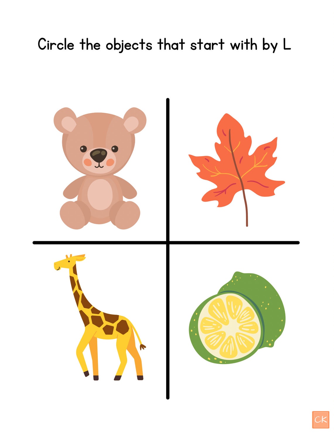 Letter L Activity Printable Preschool Printable Kindergarten Printable ...