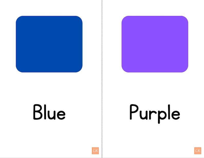 Color Card Printable - Preschool Printable - Kindergarten Printable ...