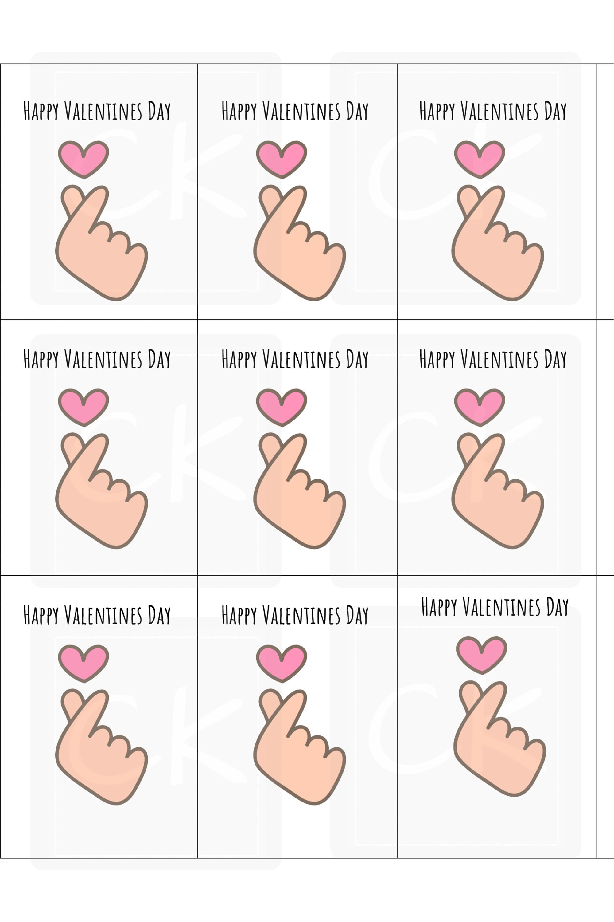 Valentines for Classrooms Printable Valentine's Day Cards for Students ...