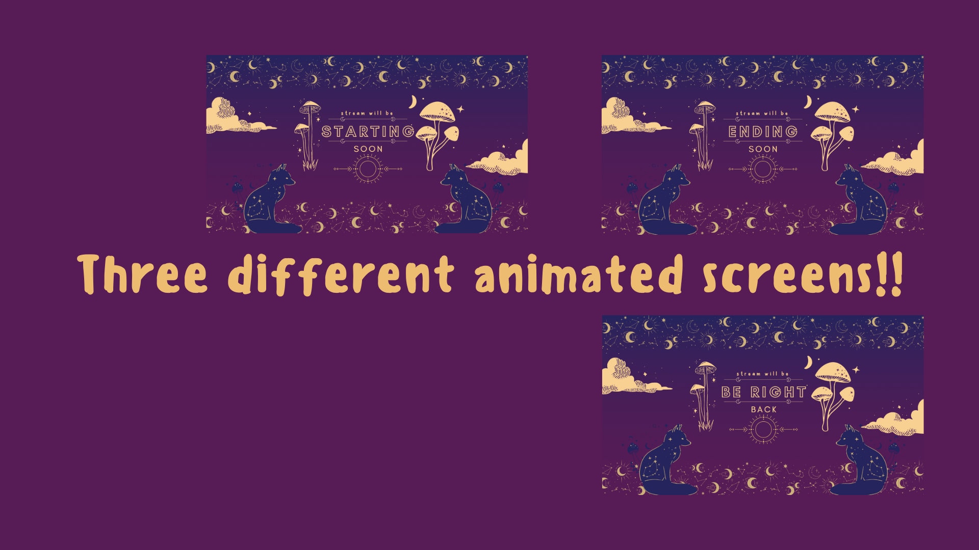 Fox Stream Overlay | Celestial Stream Overlay | Twitch Overlay ...