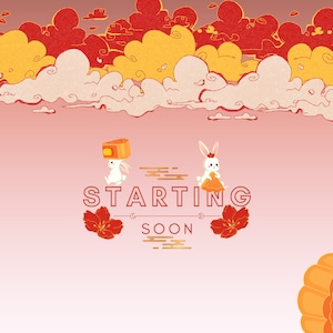 Lunar New Year Stream Overlay | Rabbit Stream Overlay | Twitch Overlay ...