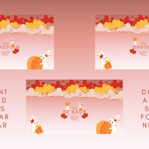 Lunar New Year Stream Overlay | Rabbit Stream Overlay | Twitch Overlay ...