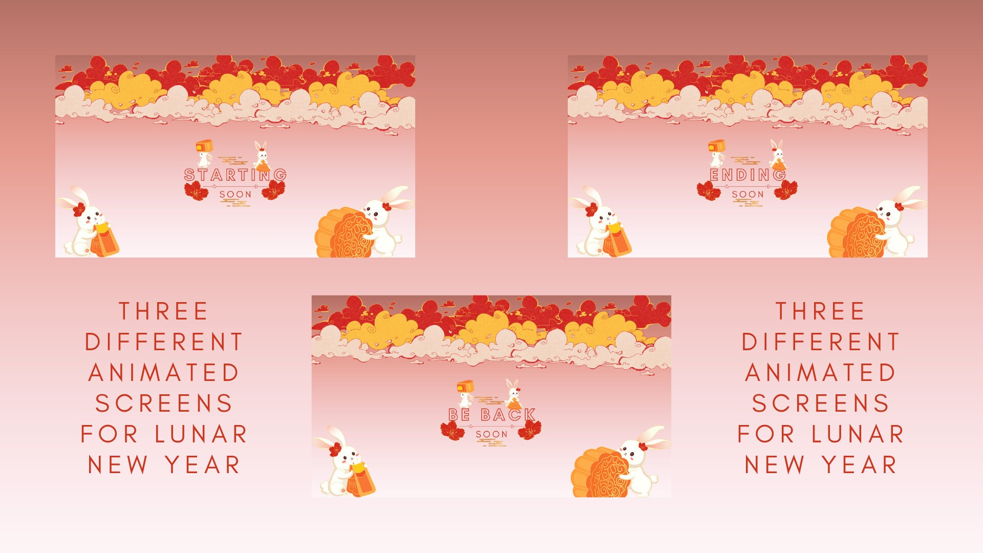 Lunar New Year Stream Overlay | Rabbit Stream Overlay | Twitch Overlay ...