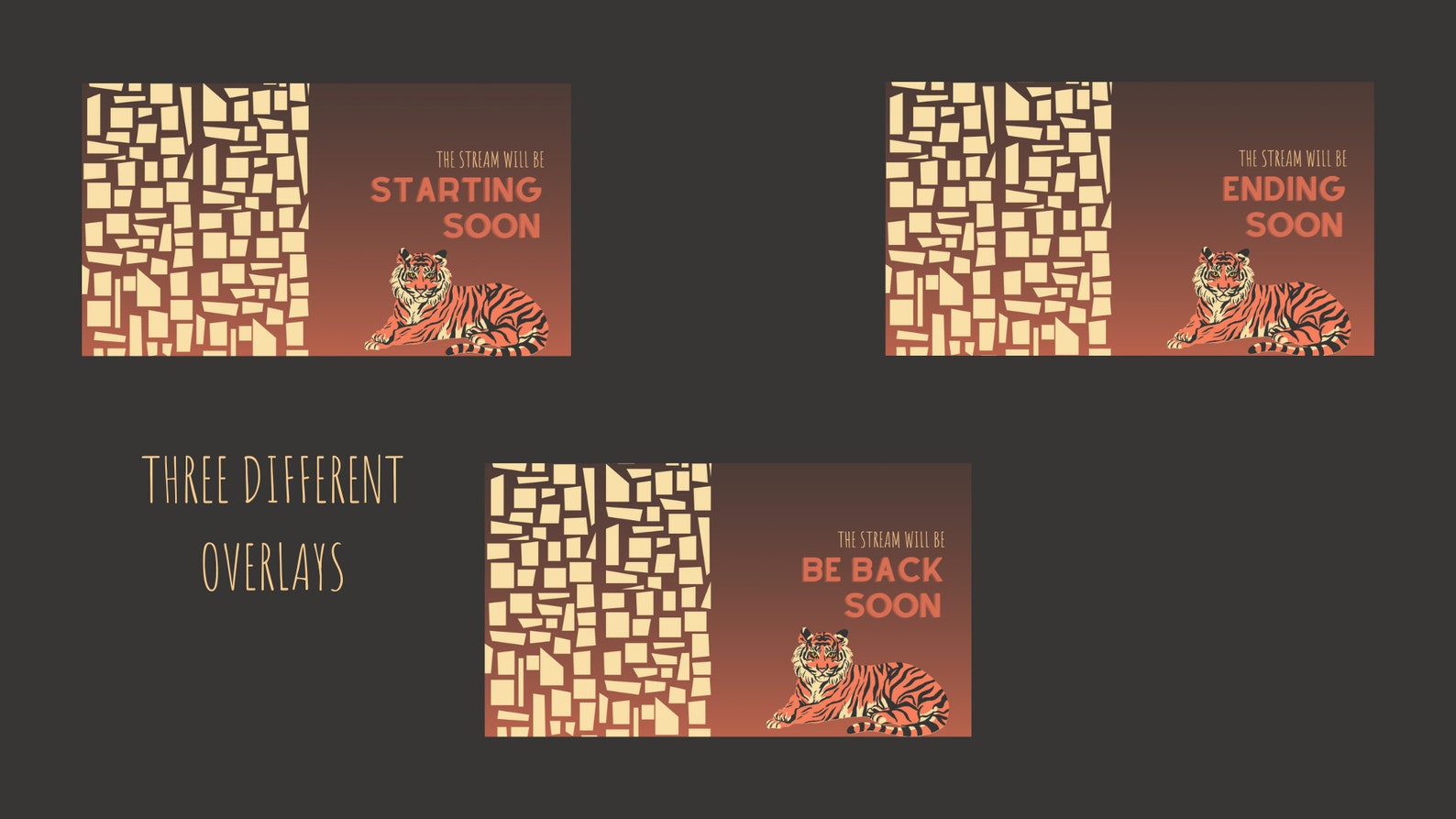 Tiger Stream Overlay | Twitch Overlay | Youtube Overlay - Etsy