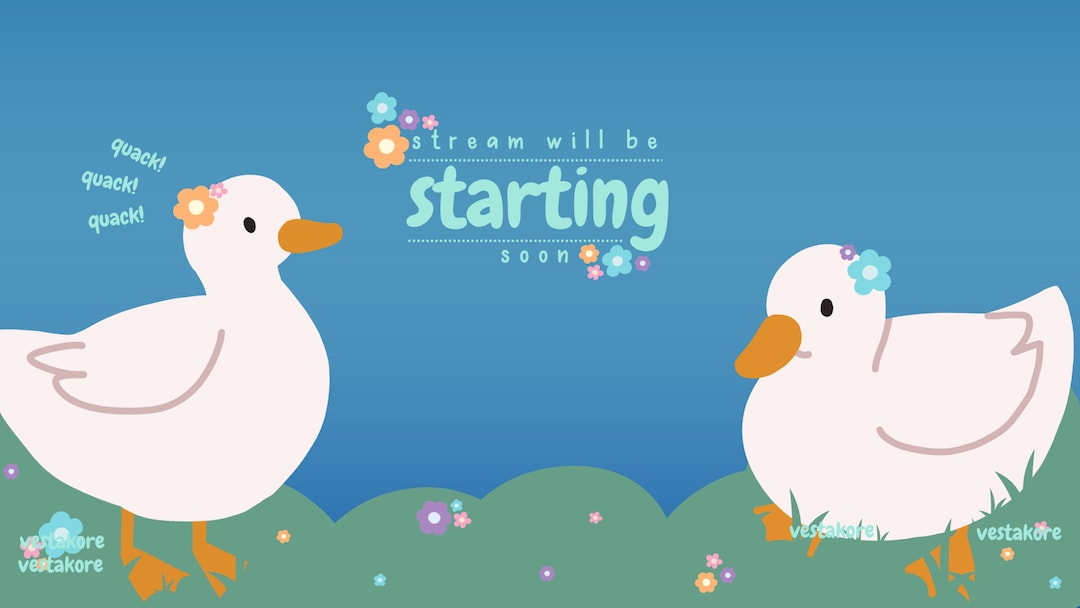 Duck Stream Overlay | Flower Stream Overlay | Twitch Overlay | Animated ...