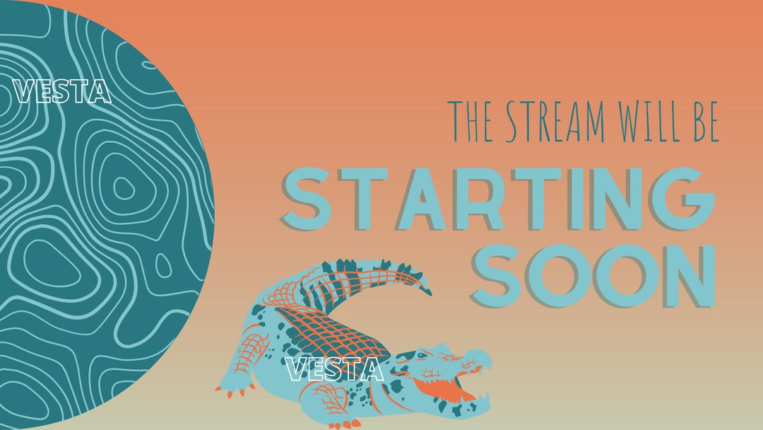 Crocodile Stream Overlay | Twitch Overlay | Youtube Overlay - Etsy