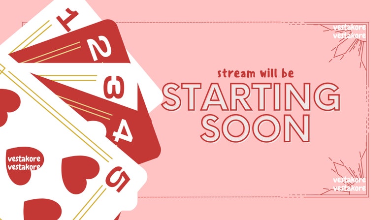 Card Stream Overlay Bundle | Hearts Stream Overlay Bundle | Twitch ...