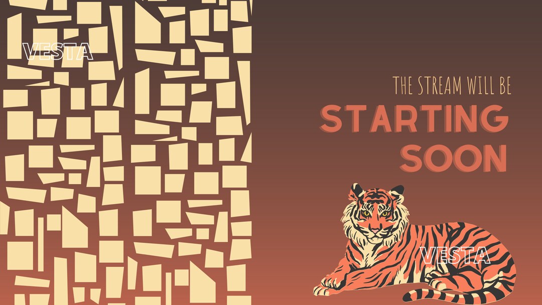 Tiger Stream Overlay | Twitch Overlay | Youtube Overlay - Etsy