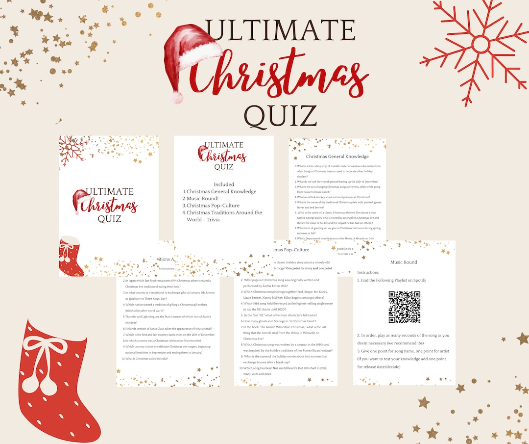 Family Christmas Quiz | Ultimate Christmas Quiz | Xmas Pub Quiz ...