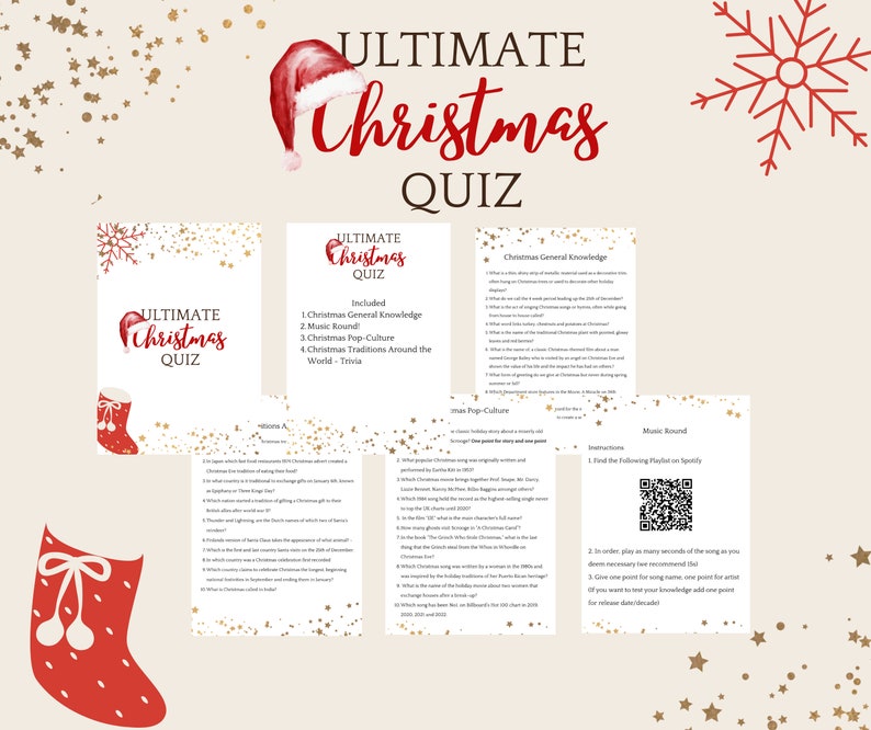 Family Christmas Quiz | Ultimate Christmas Quiz | Xmas Pub Quiz ...