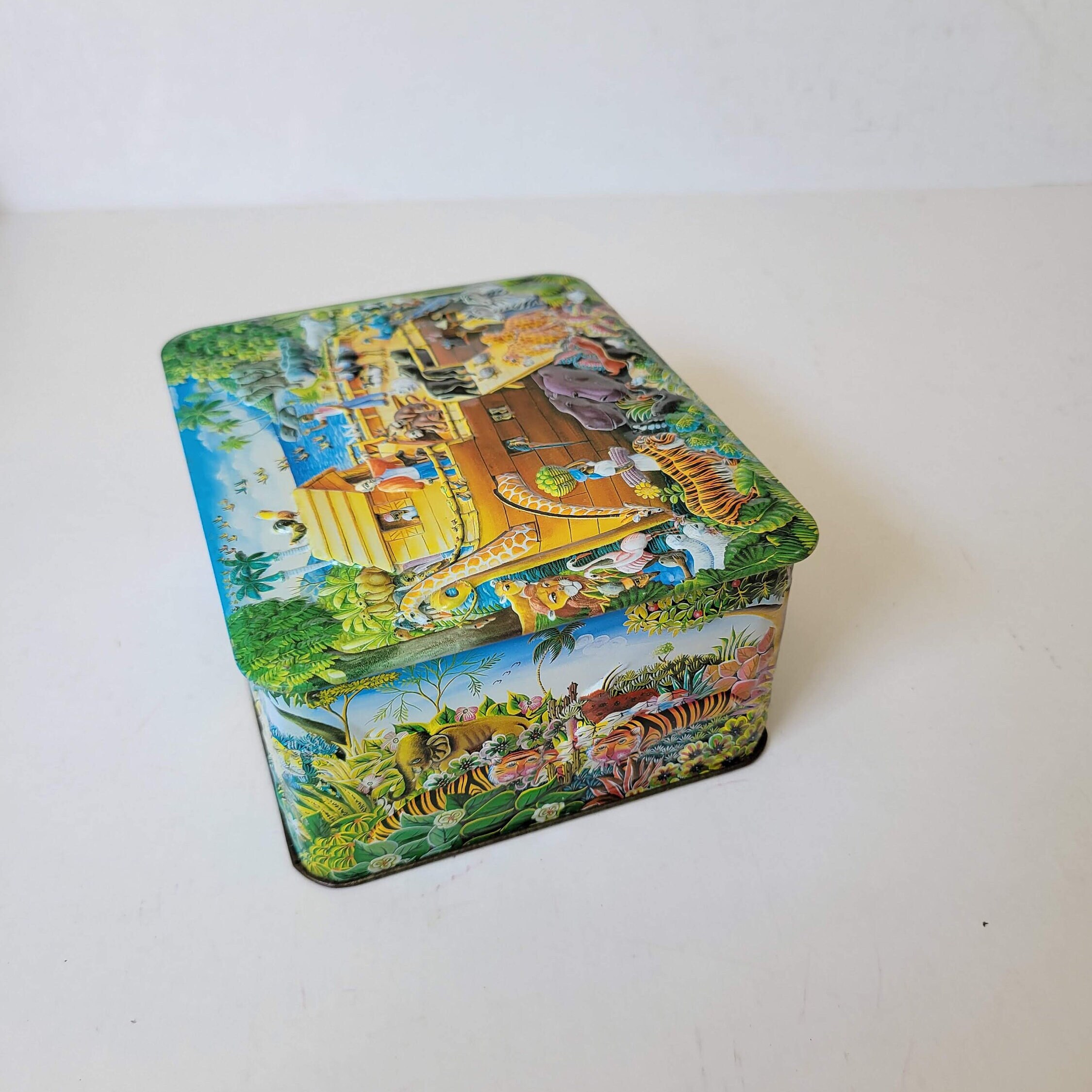 Churhill's the Ark, Noah's Ark Embossed Lunch Box Rectangle Tin With ...