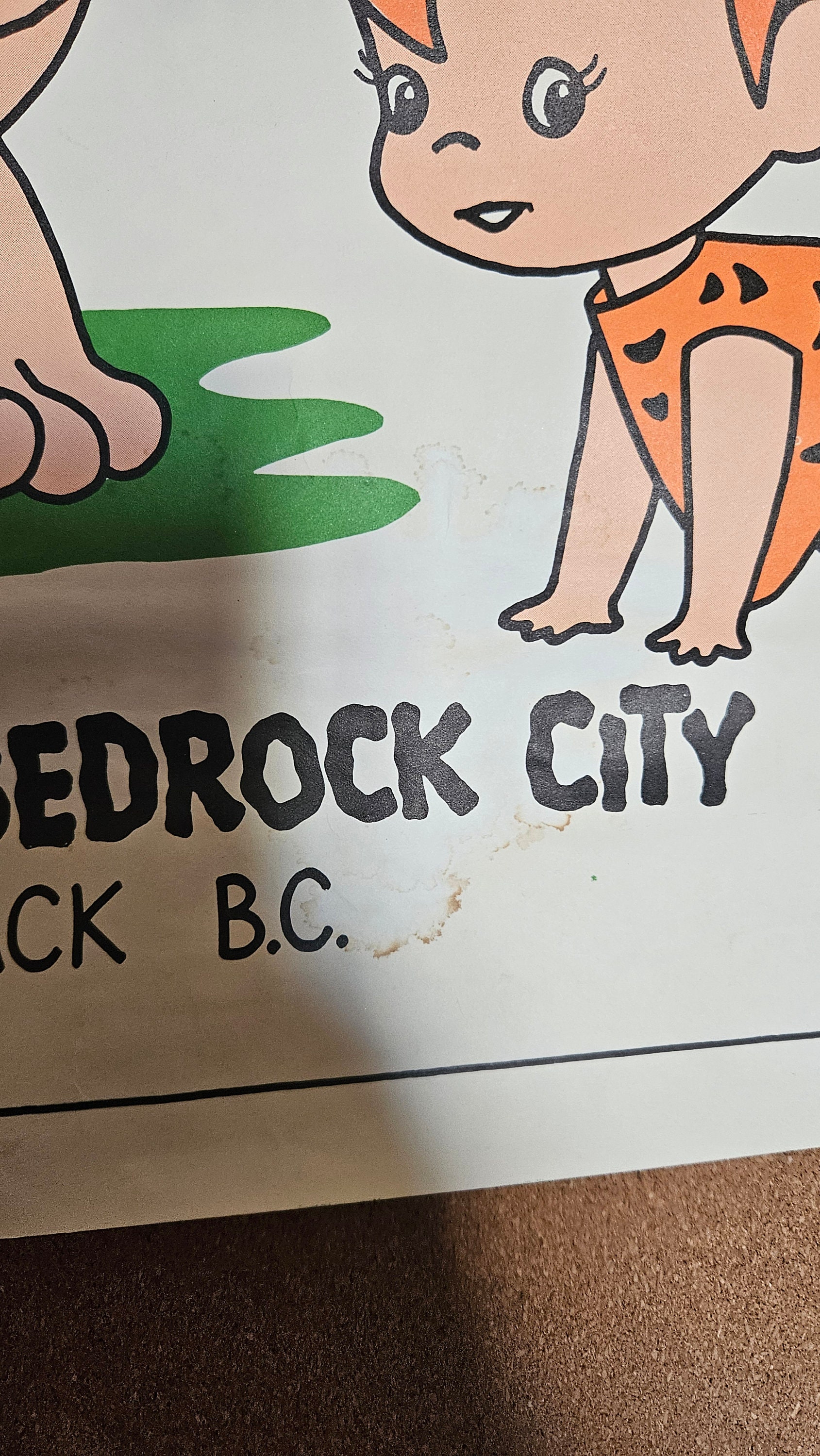 Vintage 1975 Flintstones Bedrock City Chilliwack, BC Wall Poster ...