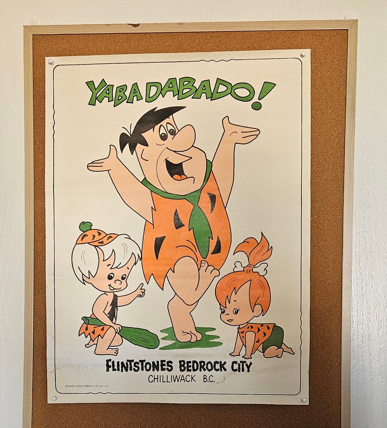 Vintage 1975 Flintstones Bedrock City Chilliwack, BC Wall Poster ...