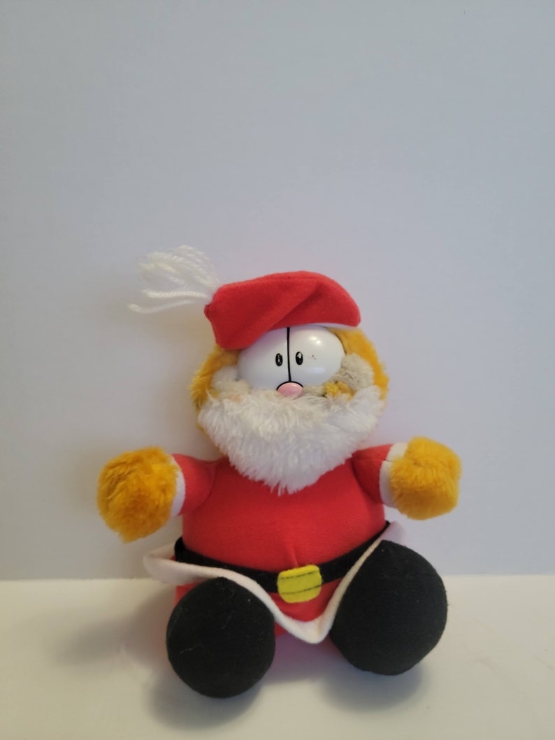 1983 Collectible Garfield Christmas Santa Plush Toy Stuffie - Etsy