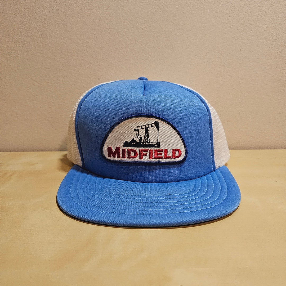 Vintage Midfield Oil Trucker Ball Cap Hat, Rocking Horse Oil Well Pump ...