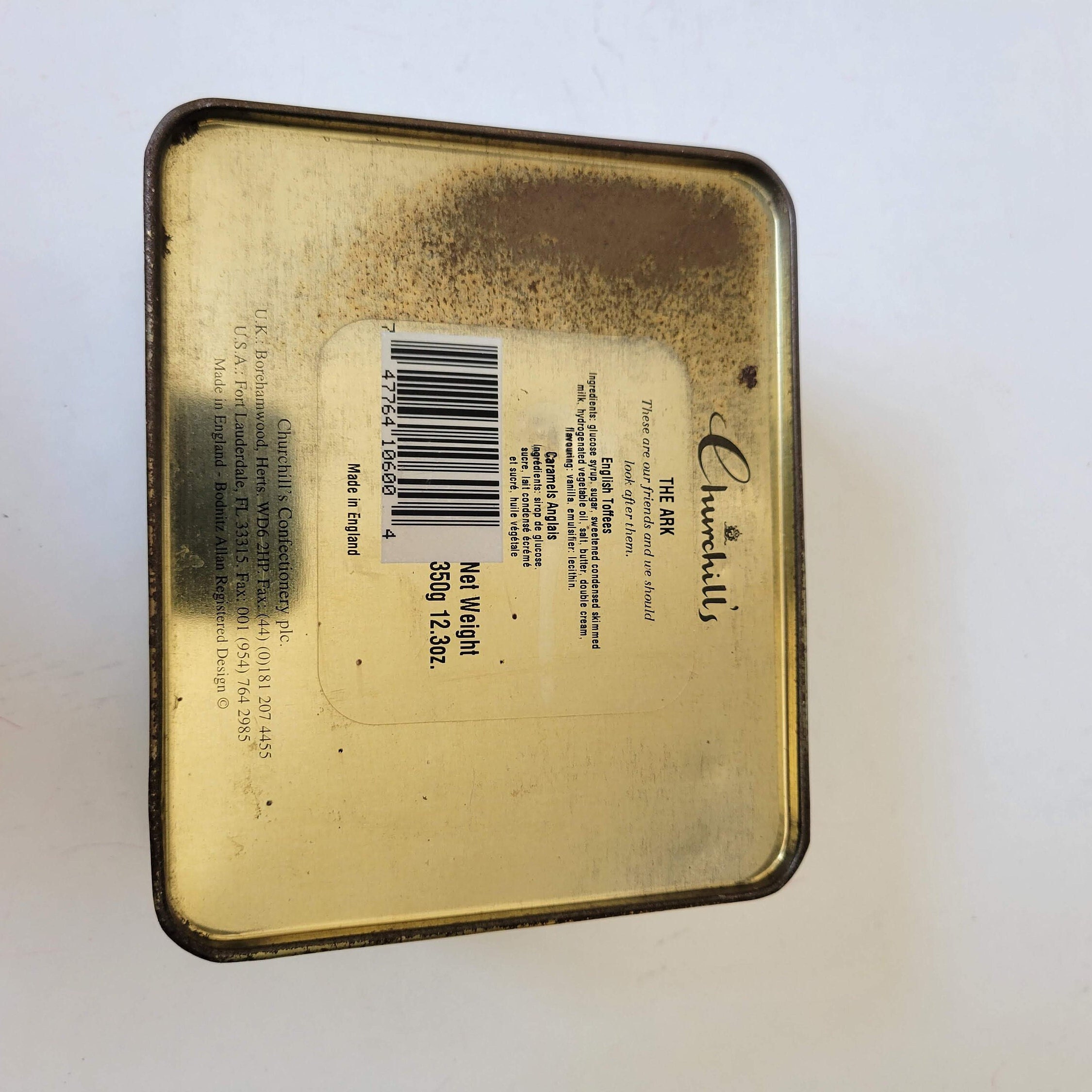 Churhill's the Ark, Noah's Ark Embossed Lunch Box Rectangle Tin With ...