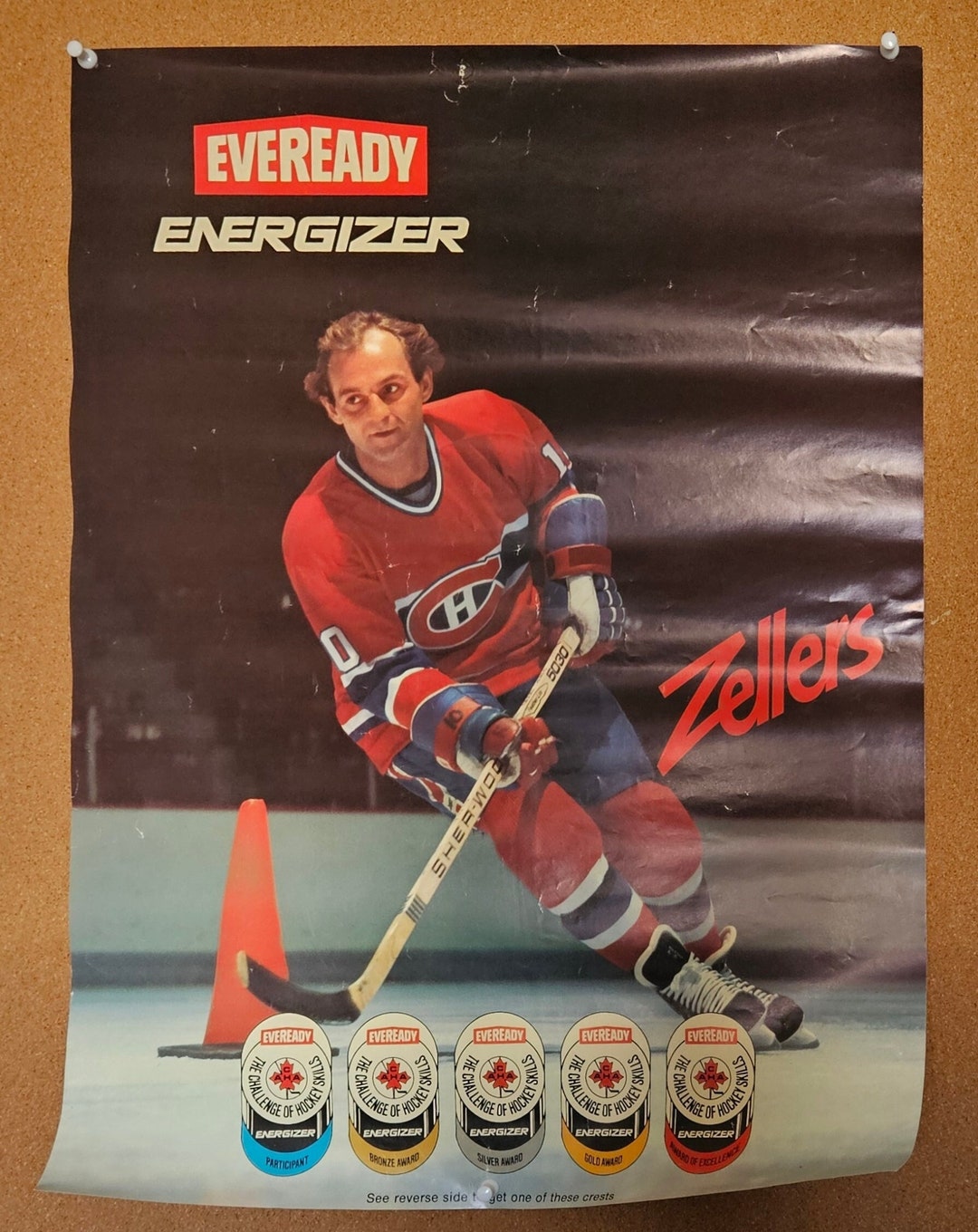 Vintage Guy Lafleur Montreal Canadiens Wall Poster Eveready Energizer ...