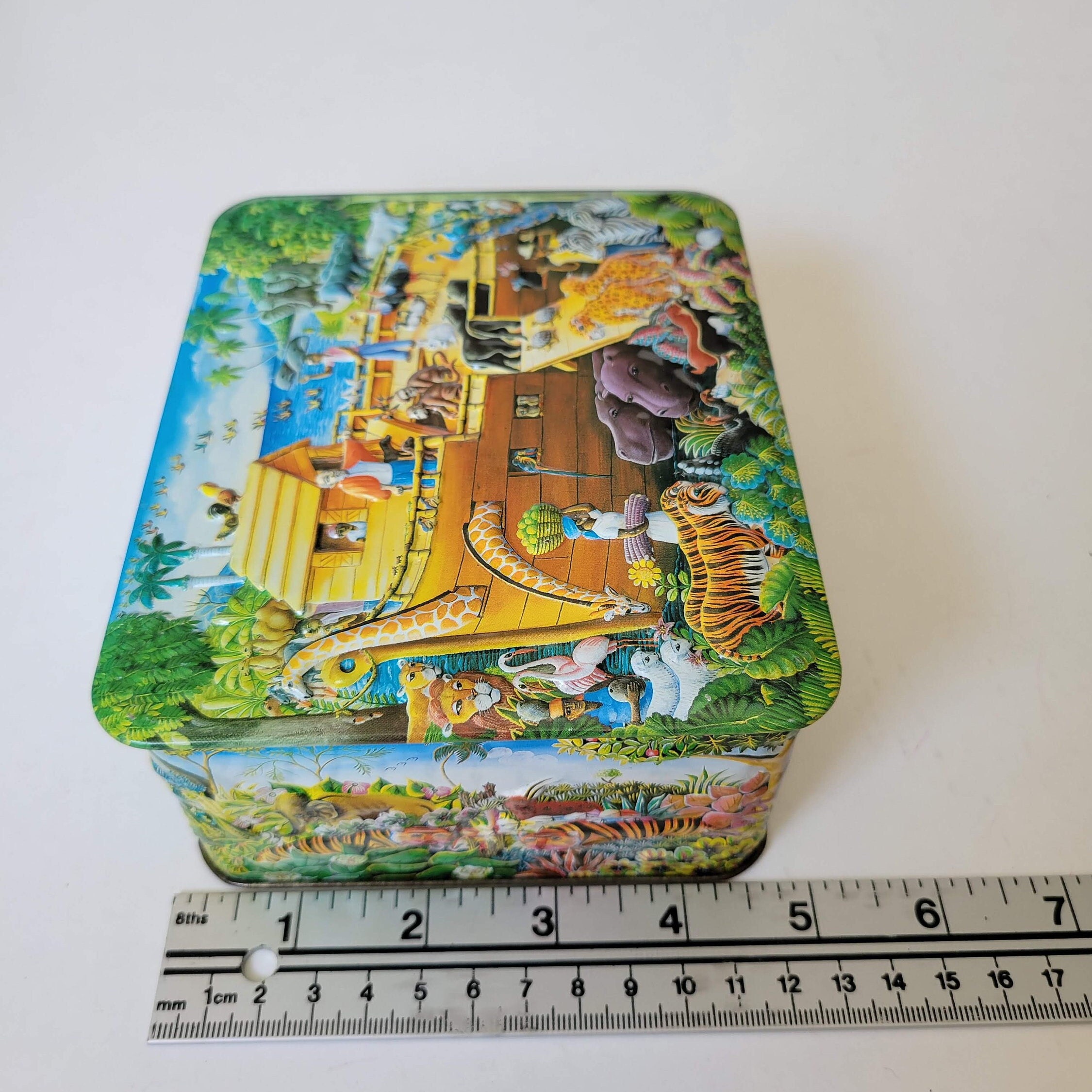 Churhill's the Ark, Noah's Ark Embossed Lunch Box Rectangle Tin With ...