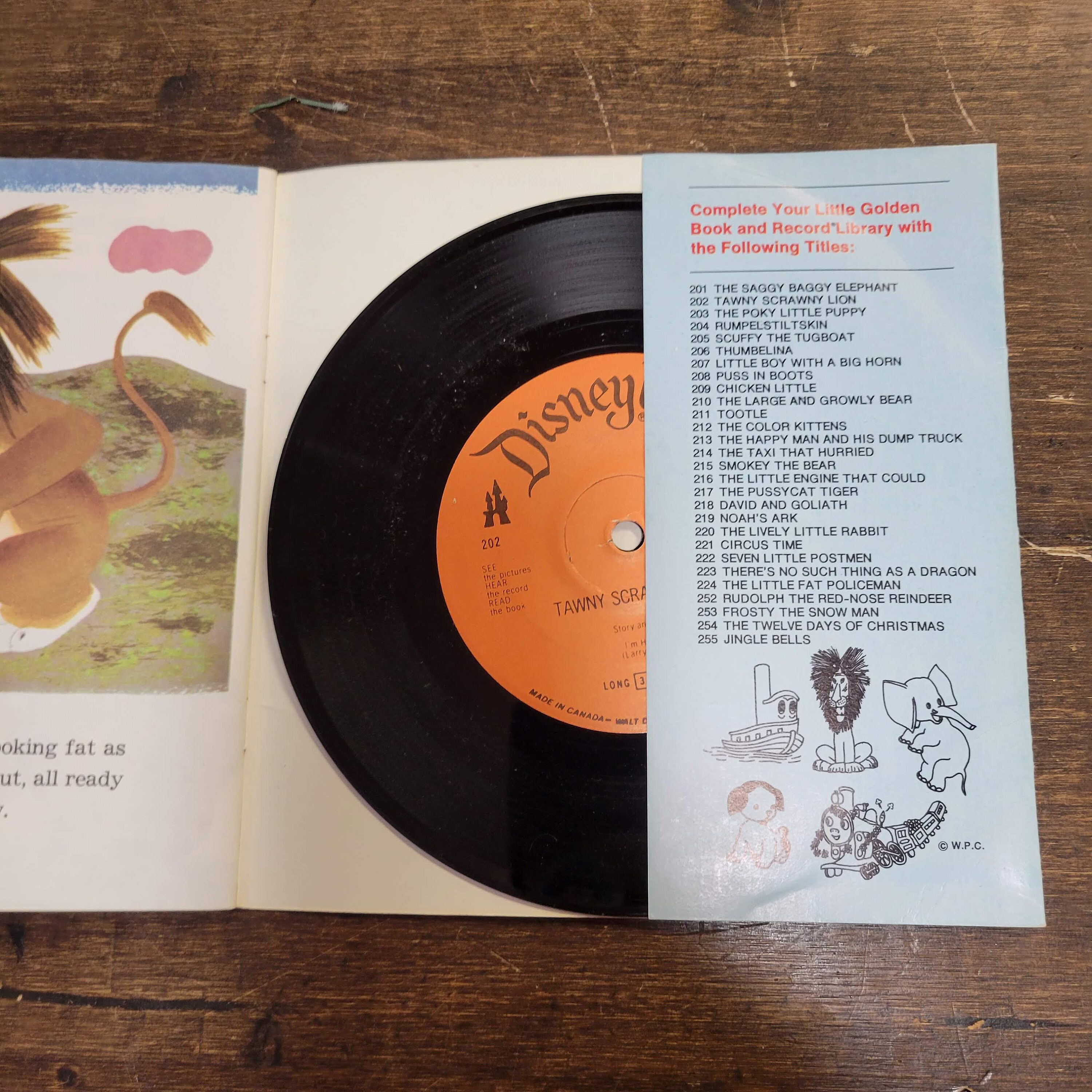 Vintage 1976 a Little Golden Book and Record Tawny Scrawny - Etsy