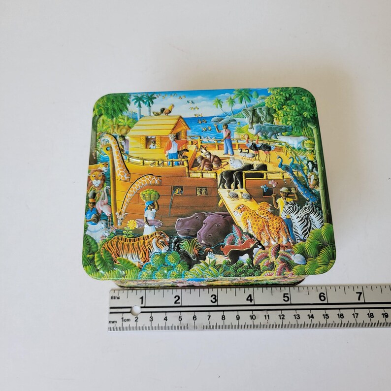 Churhill's the Ark, Noah's Ark Embossed Lunch Box Rectangle Tin With ...
